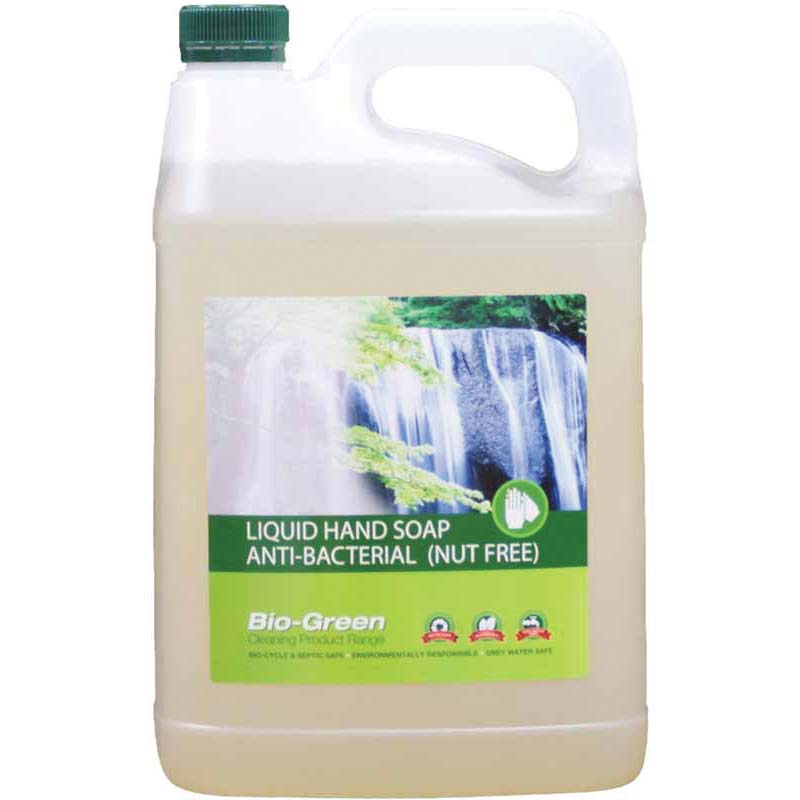 5l - Bio Green Liquid Soap - Antibacterial & Nut Free White – Apack ...